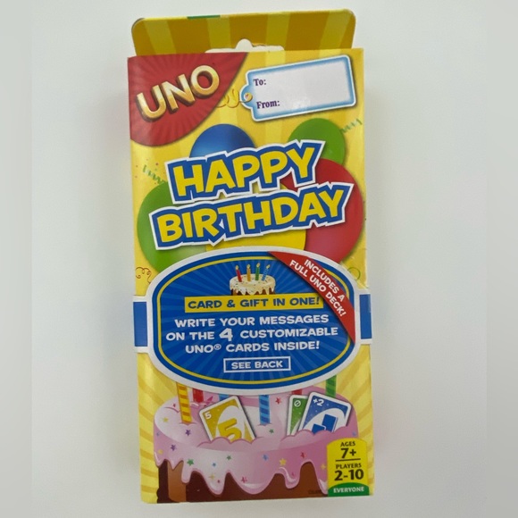 Mattel | Toys | Uno Happy Birthday Card Game New Rare | Poshmark